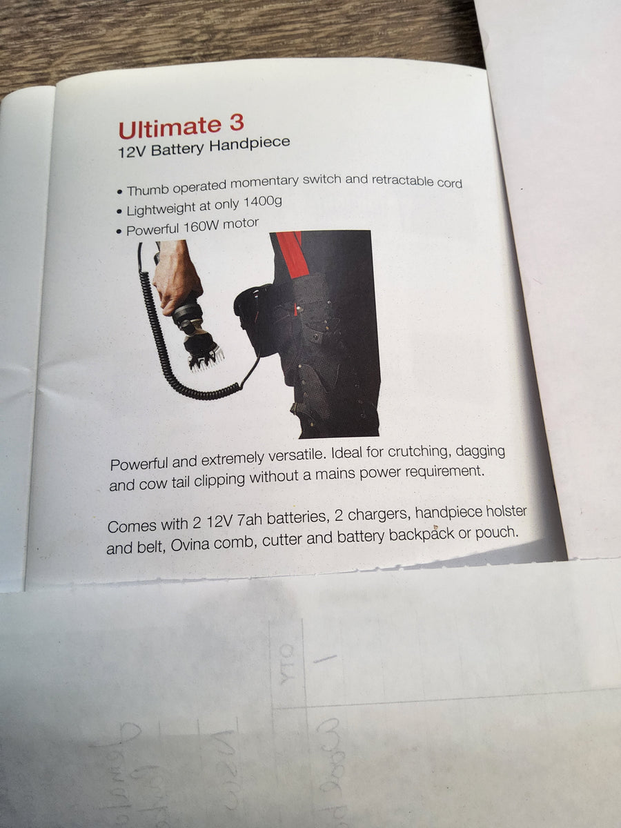 Heiniger Ultimate 3 Battery Handpiece. – Peter Maher Shearing Services